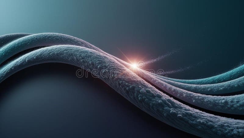 Abstract Dark Blue Organic Structure with Glowing Light Stock ...