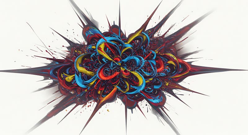 An Abstract Digital Artwork Features an Explosion of Colors with ...