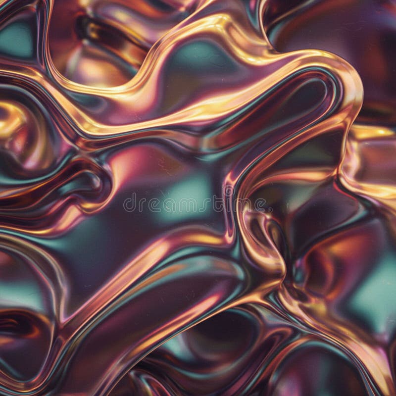 Abstract Digital Artwork Features Fluid, Organic Forms with Smooth ...