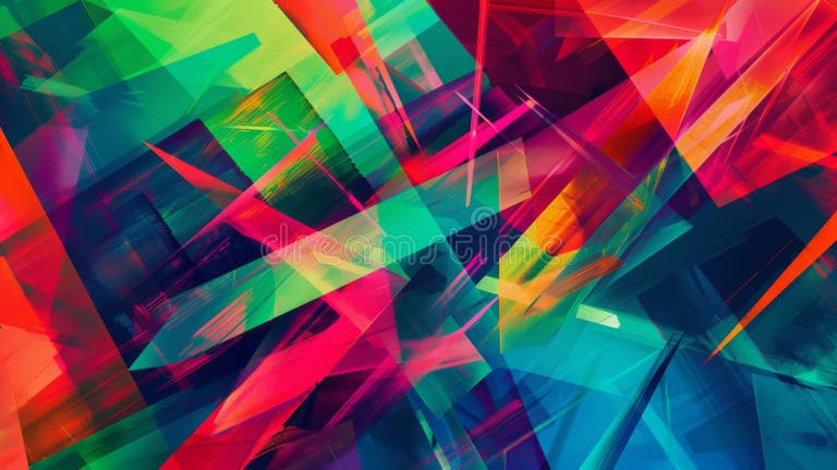 Abstract Digital Artwork Featuring Bright, Vibrant Colors and ...