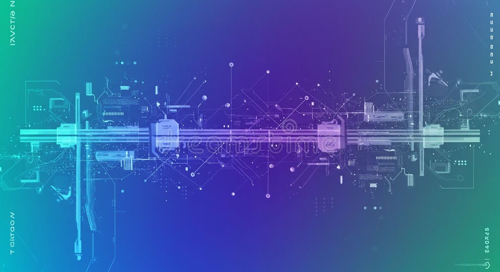 Abstract Digital Artwork Featuring a Complex Network of Interconnected ...