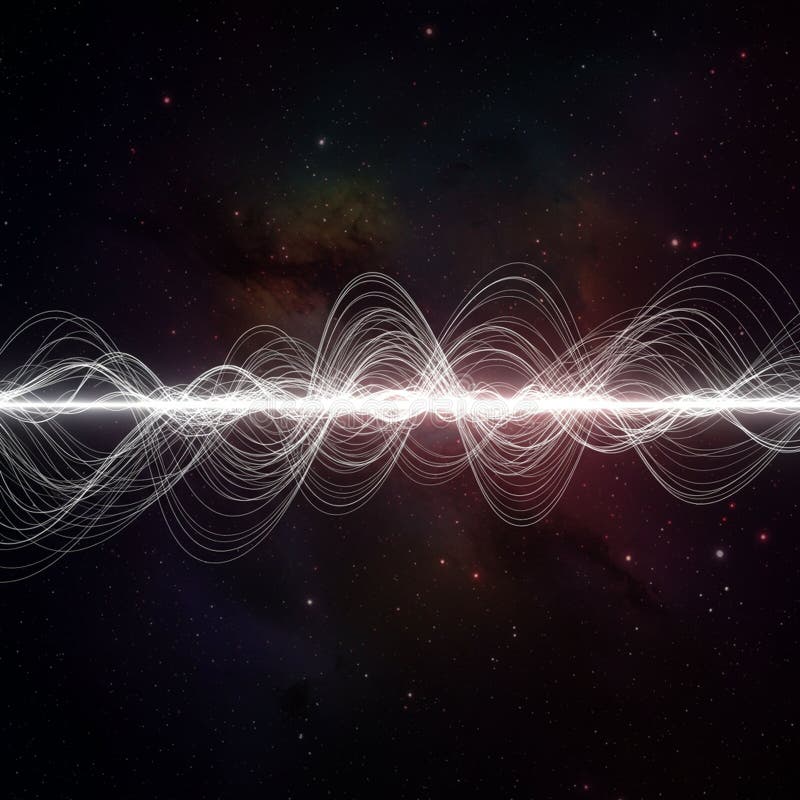 Abstract Digital Artwork Featuring a Complex Waveform or Light Pattern ...