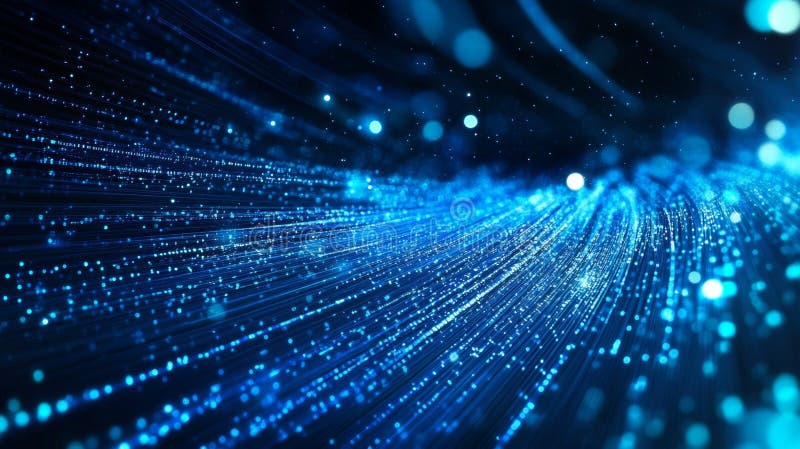 Abstract Digital Artwork Featuring a Dark Blue Background with Optical ...