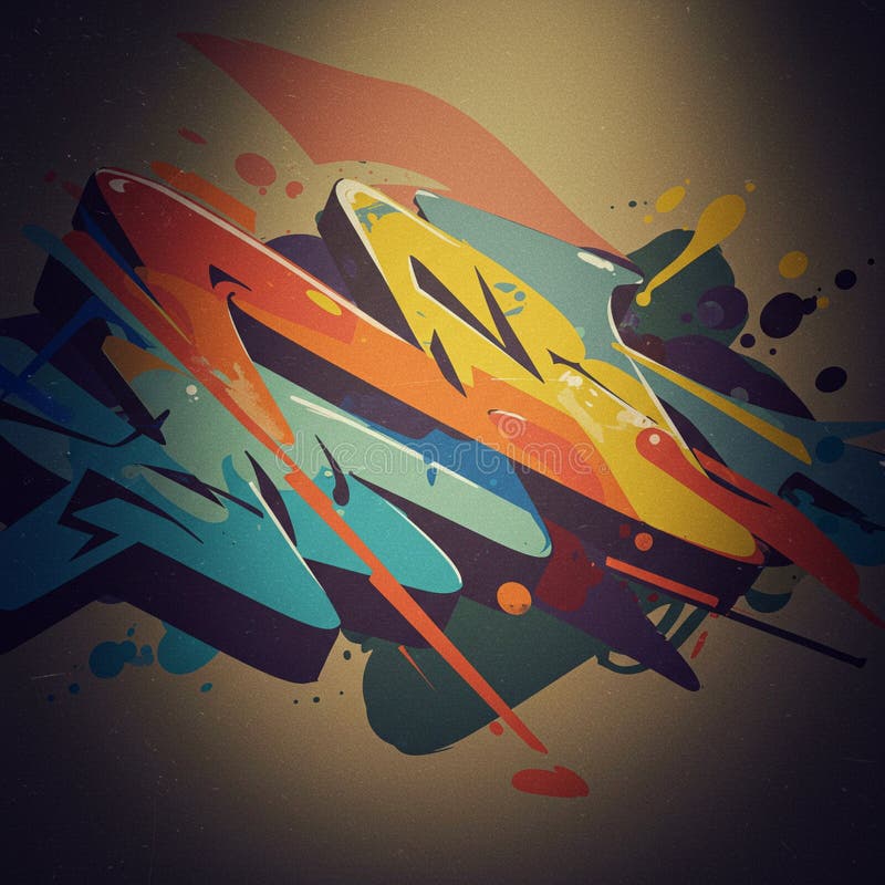 Abstract Digital Artwork Featuring Dynamic, Overlapping Shapes with ...