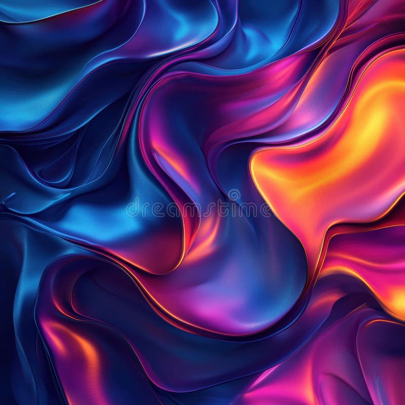 An Abstract Digital Artwork Featuring a Dynamic, Wavy Pattern of ...