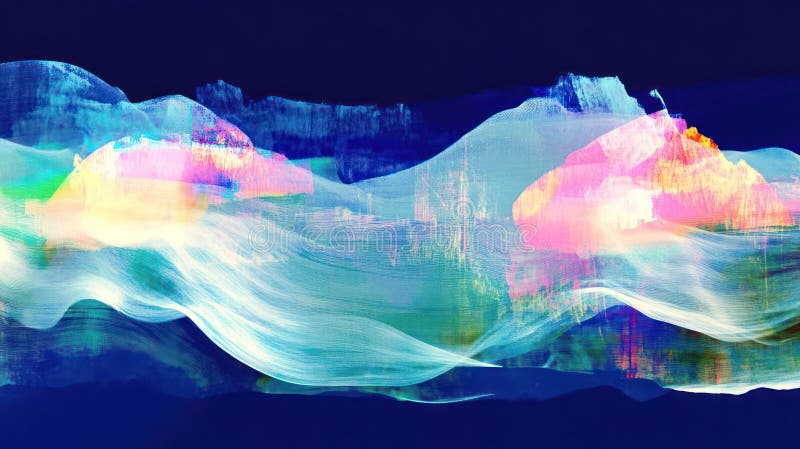 Abstract Digital Artwork Featuring Flowing Colors and Textures Stock ...