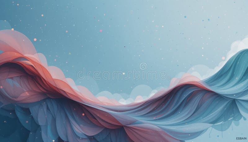 Abstract Digital Artwork Featuring Flowing, Wave-like Forms in Shades ...