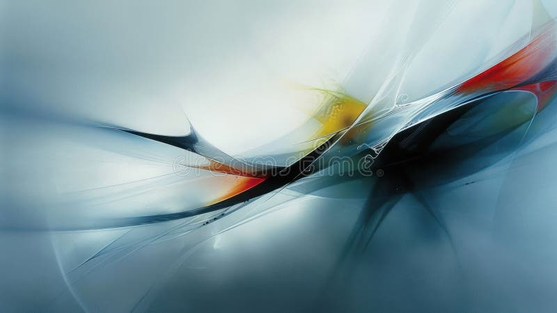 Abstract Digital Artwork Featuring Fluid Shapes and Soft Colors ...