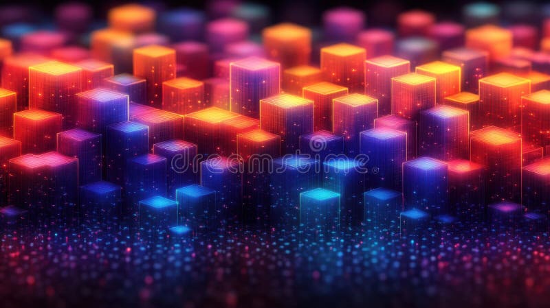 Neon Cubescape Stock Illustrations – 7 Neon Cubescape Stock ...