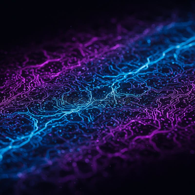 Abstract Digital Artwork Featuring an Intricate Network Pattern with a ...