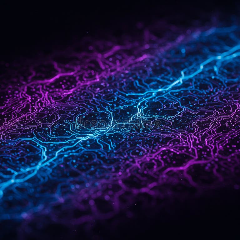 Abstract Digital Artwork Featuring an Intricate Network Pattern with a ...