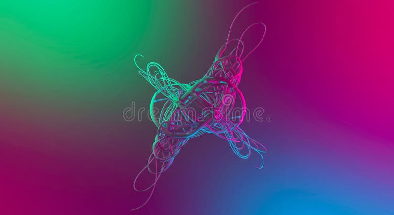 Abstract Digital Artwork Featuring an Intricate, Swirling Structure ...