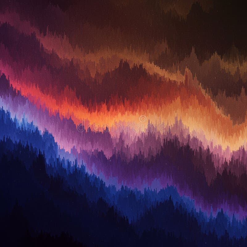 Abstract Digital Artwork Featuring Layered, Jagged Shapes Resembling a ...