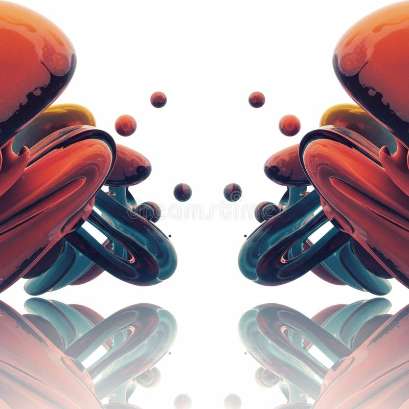 Mirrored Amorphous Shapes Stock Illustrations – 4 Mirrored Amorphous ...