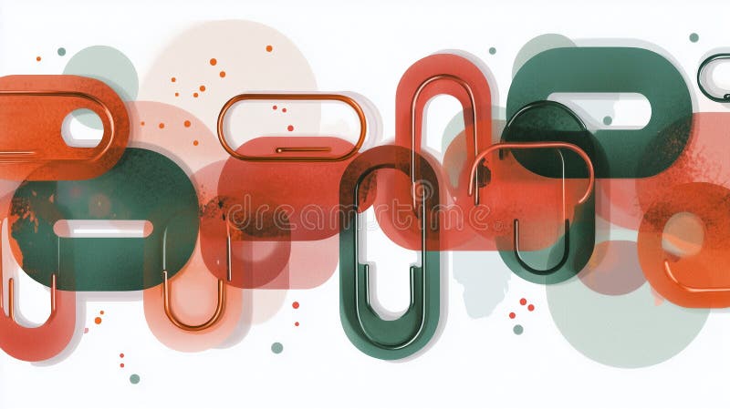 Abstract Digital Artwork Featuring Overlapping Geometric Shapes in Oval ...