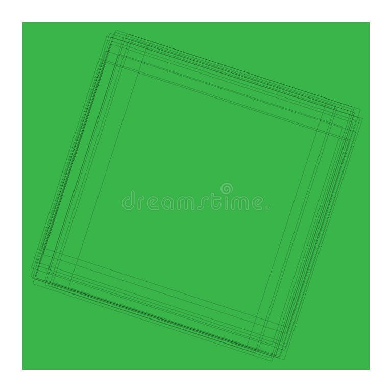 Abstract Digital Artwork Featuring Overlapping Geometric Square Shape ...