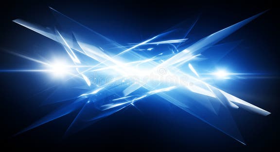 Abstract Digital Artwork Featuring Sharp, Intersecting Beams of Light ...