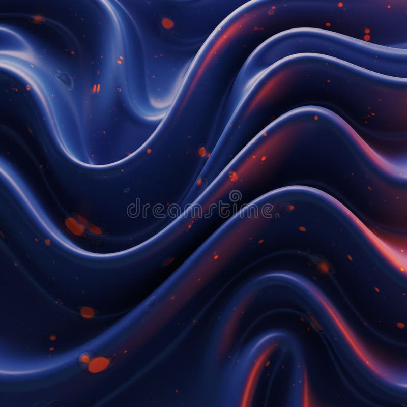 Abstract Digital Artwork Featuring Smooth, Undulating Waves with a ...