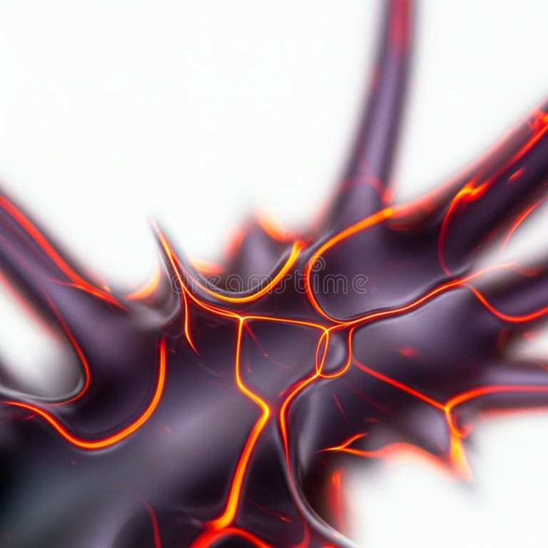 Abstract Digital Artwork Featuring a Spiky Structure with Smooth ...