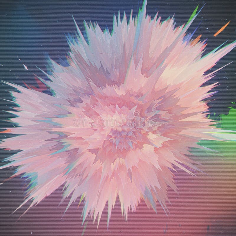 An Abstract, Digital Artwork Featuring a Starburst Pattern with Spiky ...