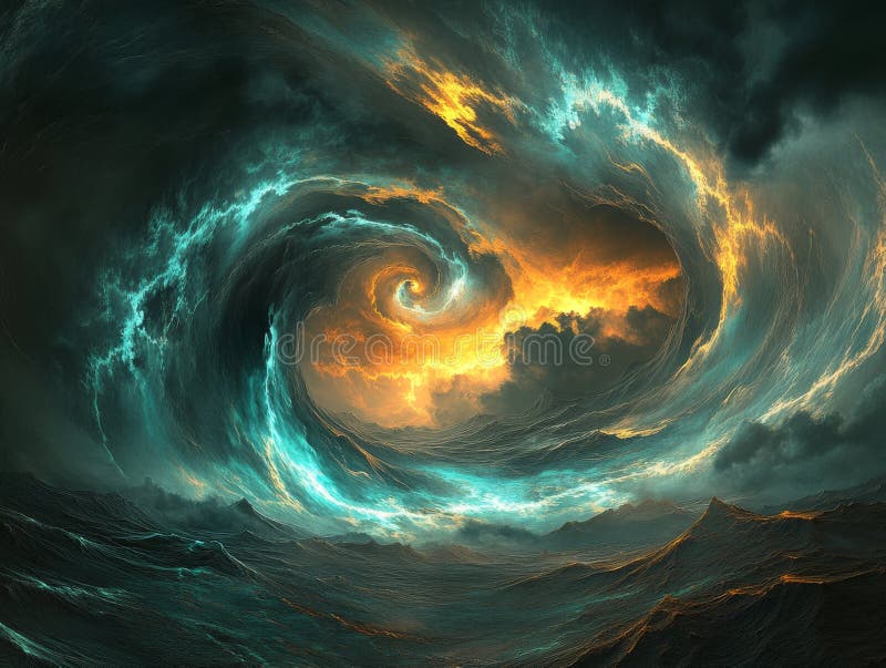 Abstract Digital Artwork Featuring Swirling Clouds of Interstellar Dust ...