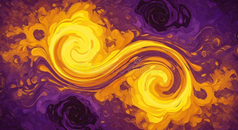 Abstract Digital Artwork Featuring Swirling Patterns Resembling Two ...