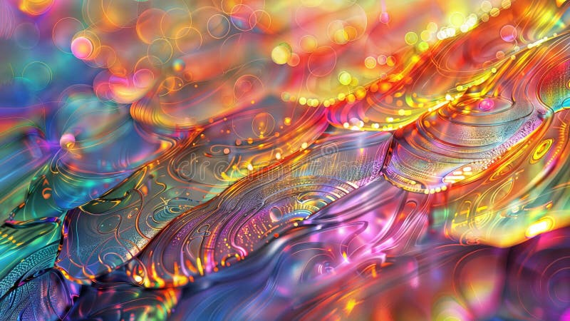 Swirling Patterns and Iridescent Textures in Fluid Abstract Art ...
