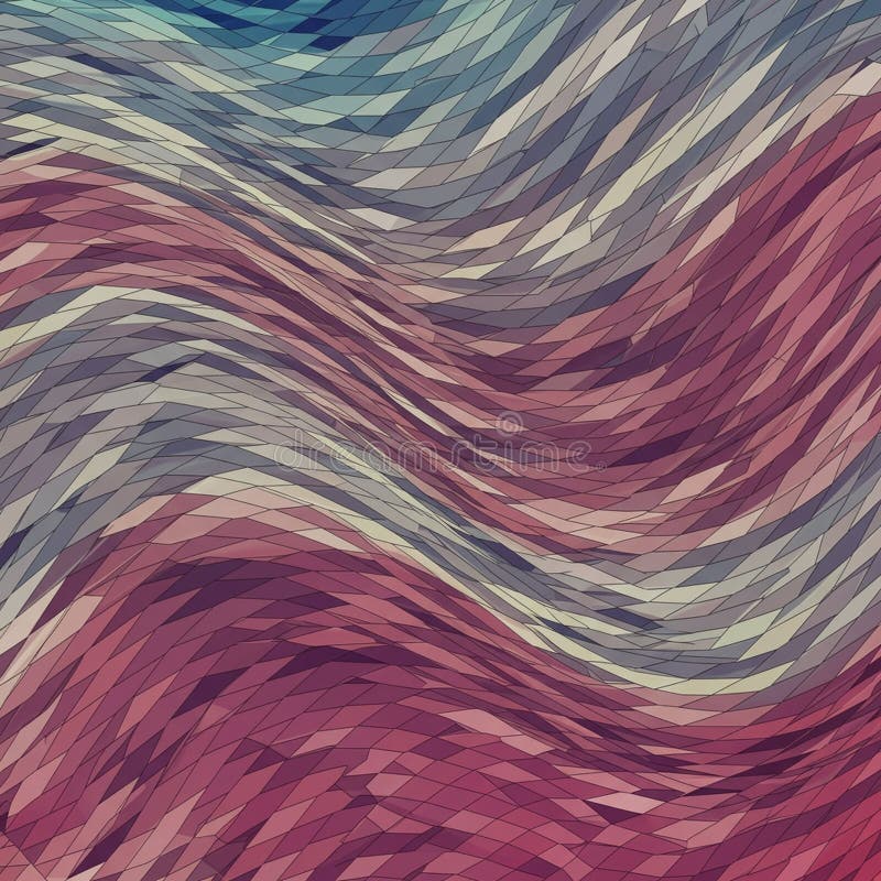 Abstract Digital Artwork Featuring an Undulating Pattern of Interwoven ...