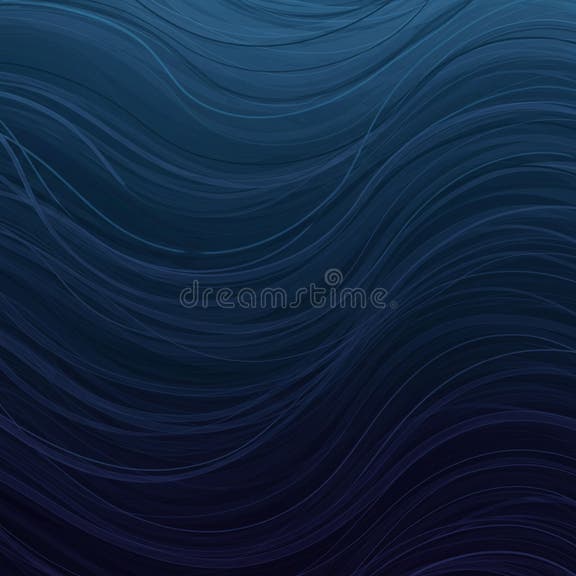 Abstract Digital Artwork Featuring Undulating Waves in Shades of Blue ...