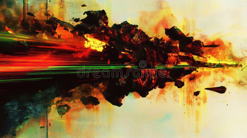 Abstract Digital Artwork Featuring Vibrant Colors and Dynamic Forms ...