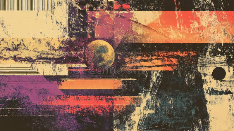 Abstract Digital Artwork Featuring Vibrant Colors and Geometric Shapes ...