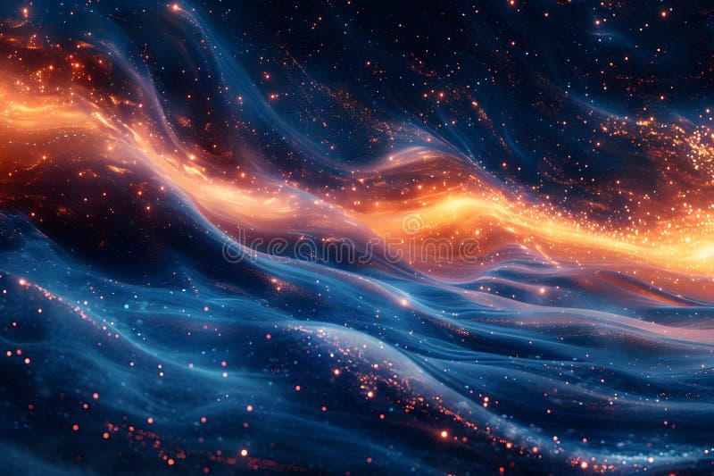 Abstract Cosmic Wave: Surreal Digital Art of Vibrant Light Trails and ...