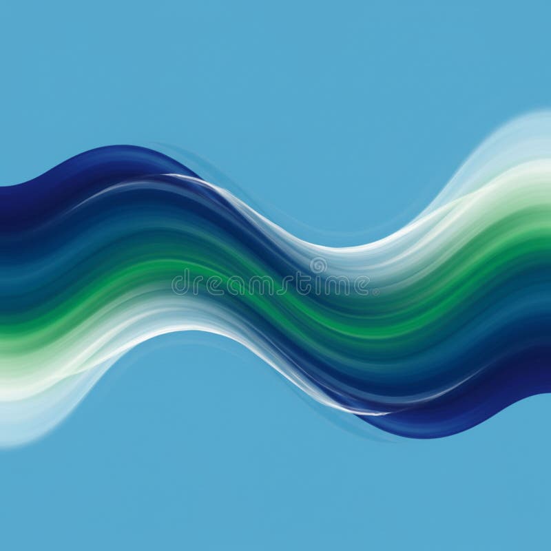 Abstract Digital Artwork Featuring a Wavy Band of Colors Flowing ...