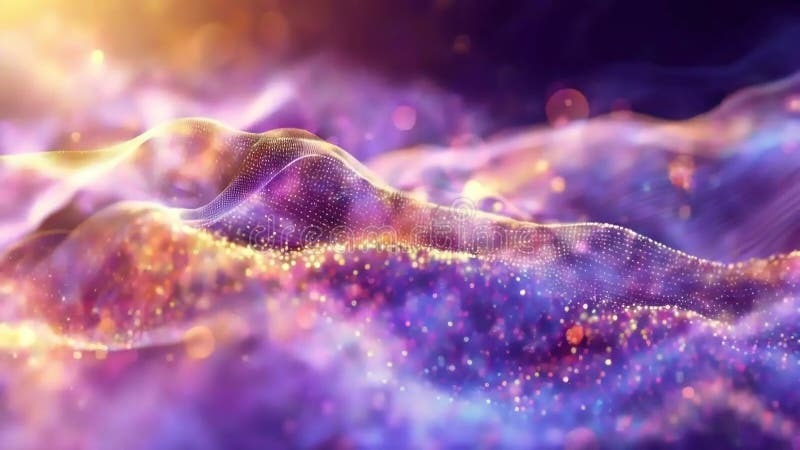 Abstract Digital Art with Glittering Light Stock Footage - Video of ...