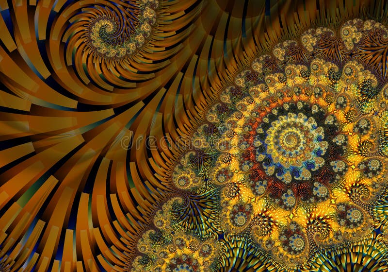 Abstract Digital Artwork. Patterns of Nature. Magic Shells. Stock ...