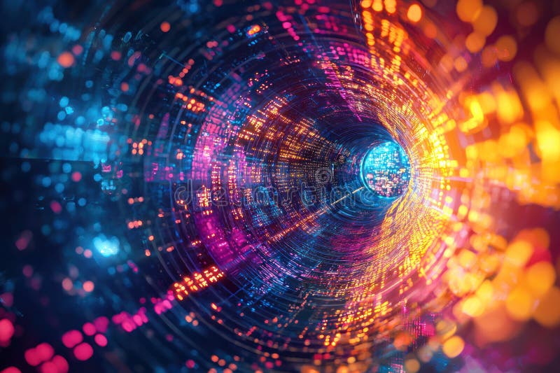 Abstract Digital Artwork Representing Deep Learning with Vibrant Colors ...