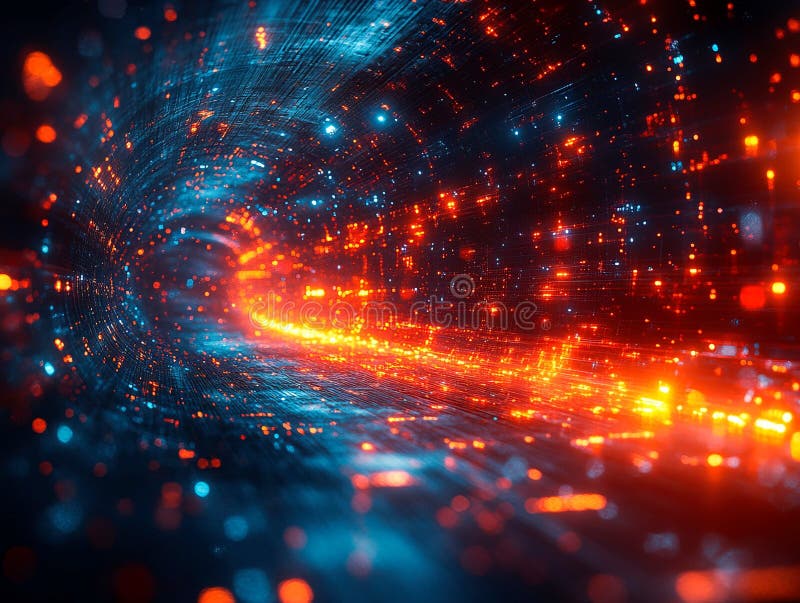 An Abstract Digital Artwork Showcases a Dynamic, Swirling Scene ...