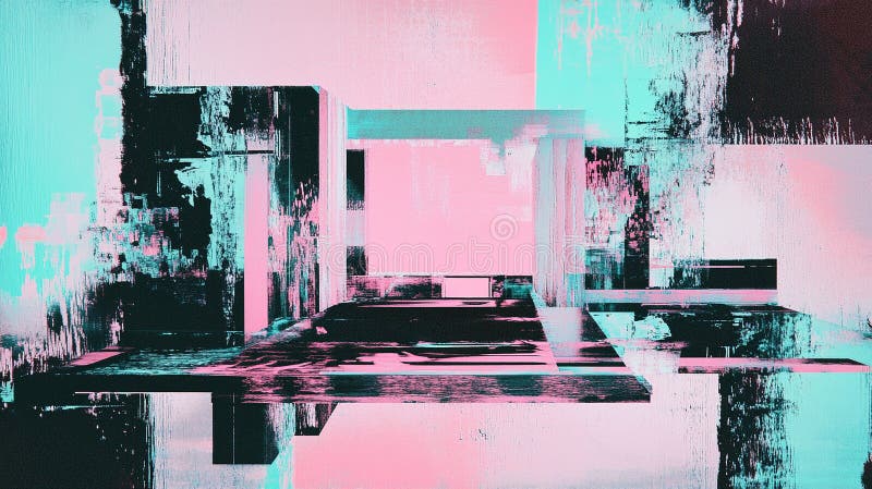 Abstract Digital Artwork Showcasing Vibrant Colors and Geometric Forms ...