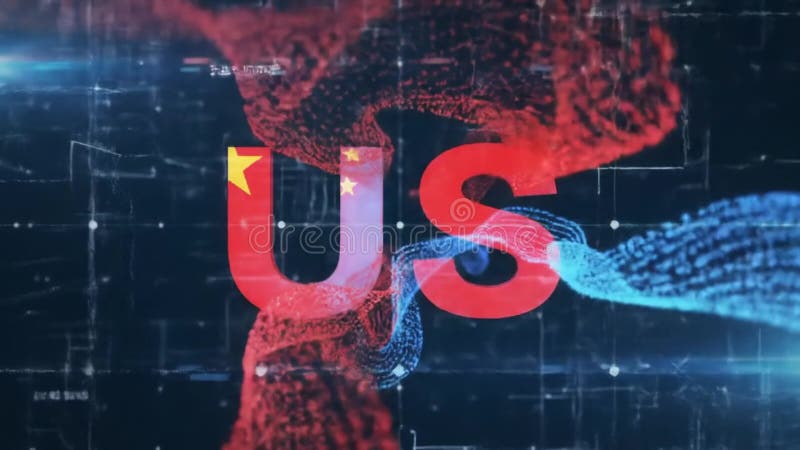 US China Relations Digital Abstract Art: a Visual Representation of ...