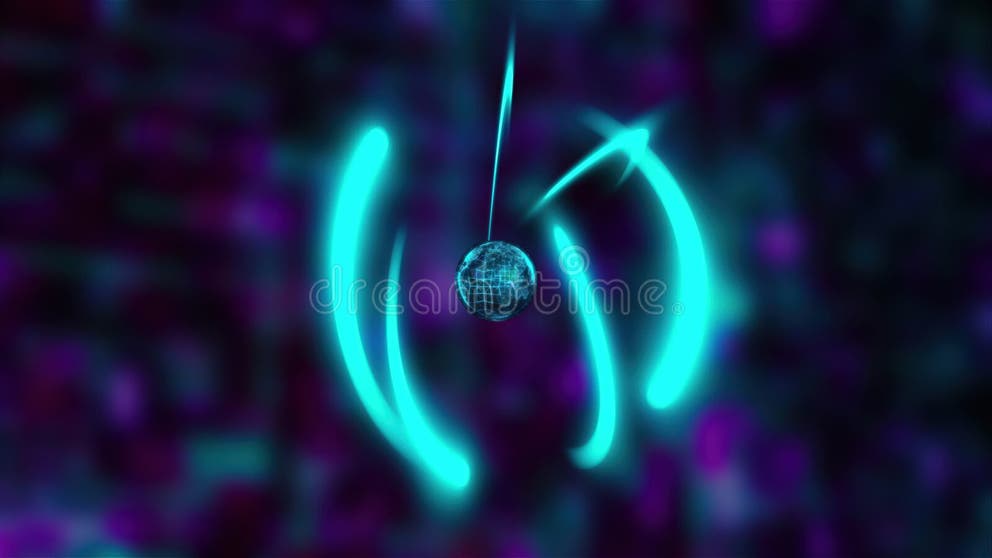 Abstract digital atom stock illustration. Illustration of engineering ...