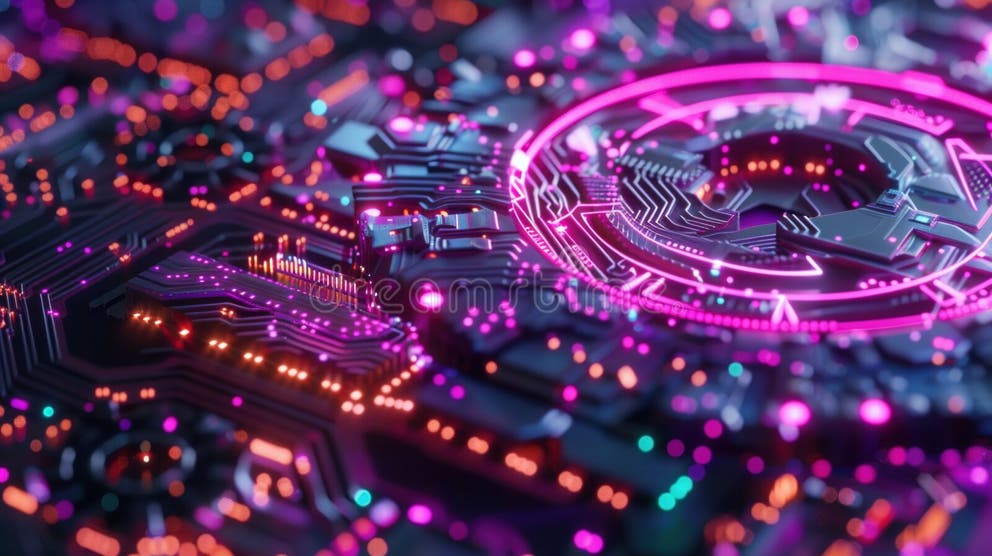 Abstract Digital Backdrop with AI Crypto Data and Futuristic Analytics ...