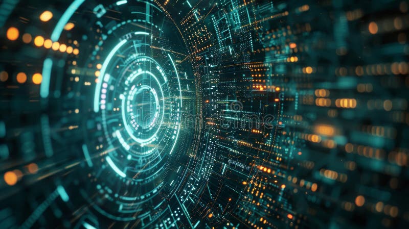 Abstract Digital Backdrop with Glowing Circuit Patterns, Ideal for Tech ...