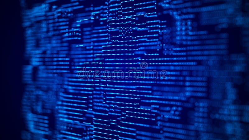 Abstract Digital Background. Big Data Code Matrix. 3d Rendering Stock ...