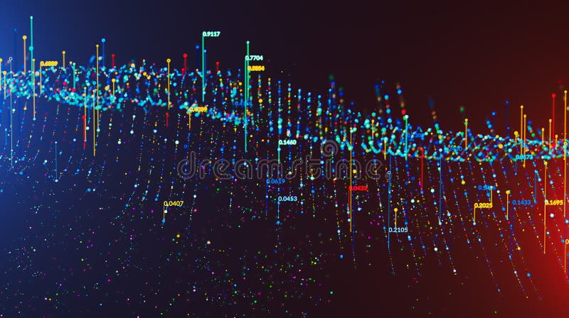 Abstract Digital Background Big Data Visualization Stock Illustration Illustration Of Bulb