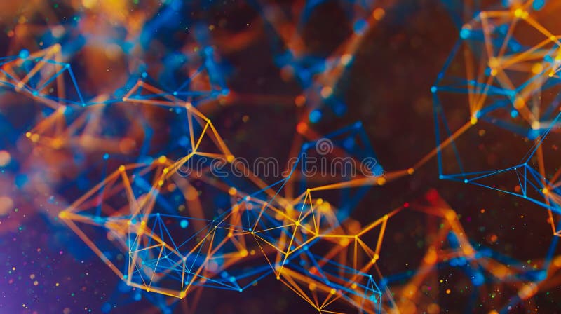 Abstract Digital Background Big Data Visualization Stock Illustration Illustration Of Space