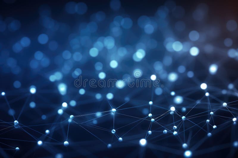 Abstract Digital Background. Big Data Visualization. Network Connection ...
