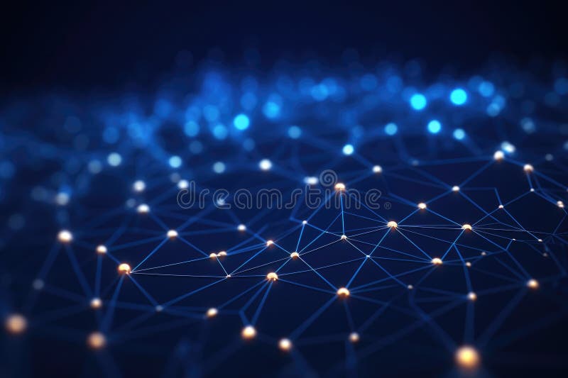 Data Visualization Network Connection Structure Stock Illustrations ...