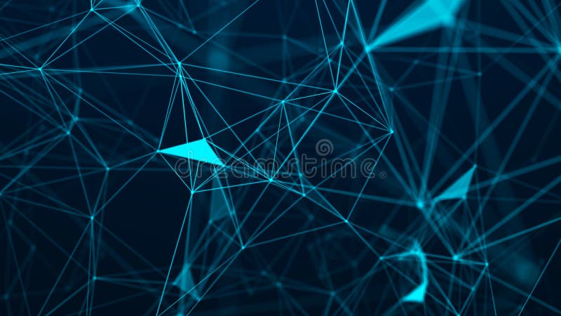 Abstract Digital Background. Big Data Visualization. Network Connection Structure. Science ...