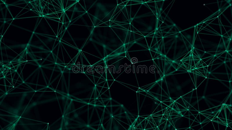 Abstract Digital Background Big Data Visualization Network Connection Structure 3d Rendering