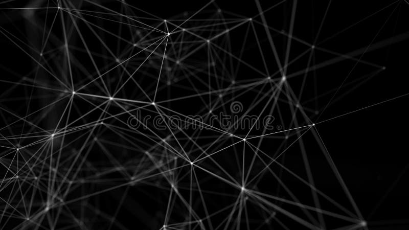 Abstract Digital Background. Big Data Visualization. Network Connection Structure. Science ...